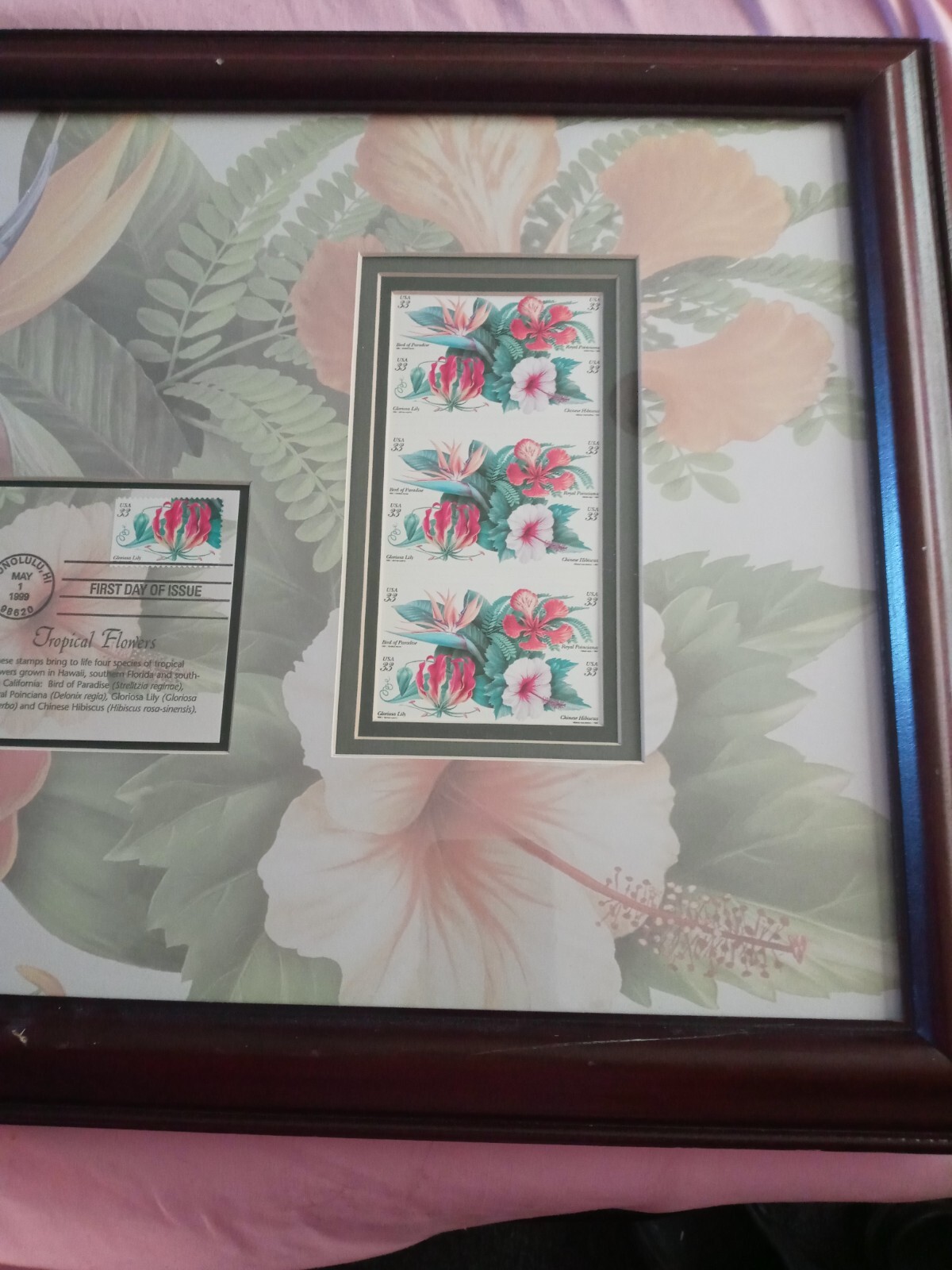 U.S. Tropical Flowers Postmark Gallery First Day Stamp Honolulu Hawaii ...