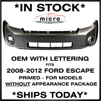 2008-2012 FORD ESCAPE FRONT BUMPER COVER OEM PRIMED 8L8Z17D957CPTM ...