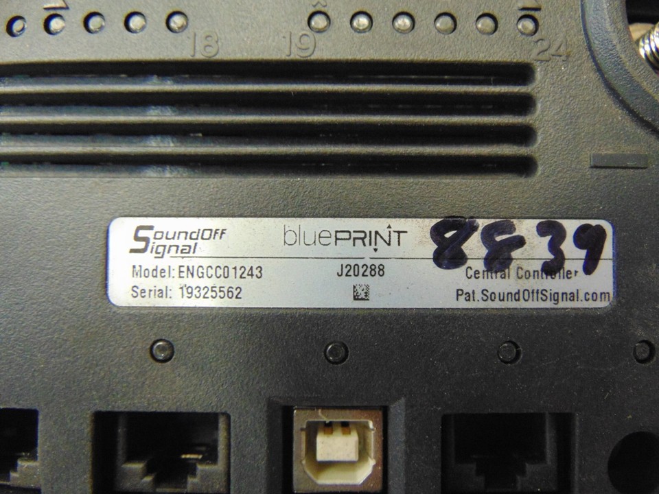 SOUND OFF SOUNDOFF SIGNAL BLUEPRINT MODEL ENGC01243 CENTRAL CONTROLLER ...