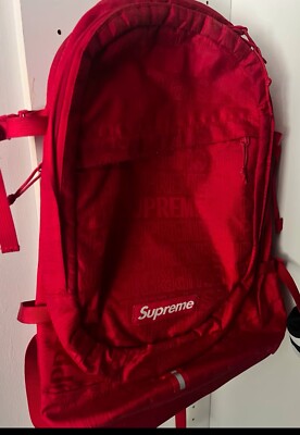 Red Supreme BackPack (SS19) Pre-Owned | eBay
