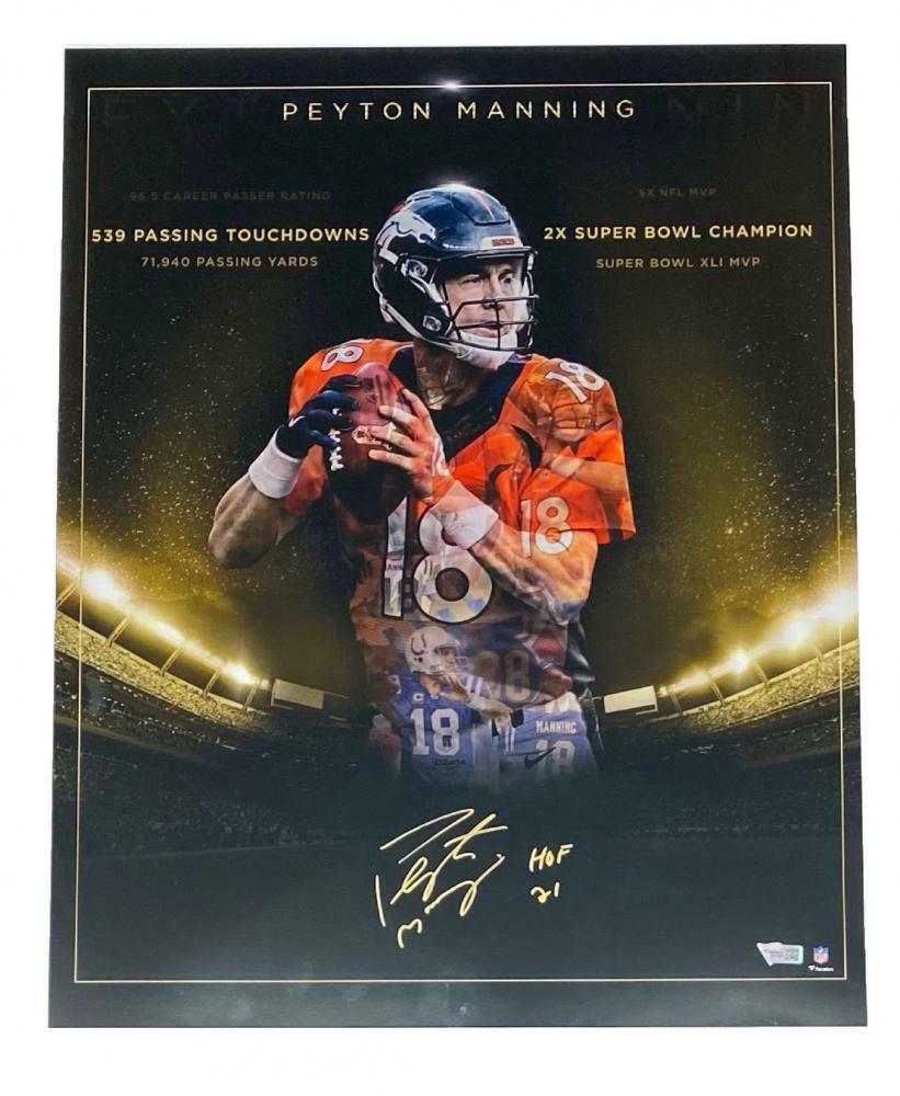Peyton Manning | Autographed Football Memorabilia & NFL Merchandise