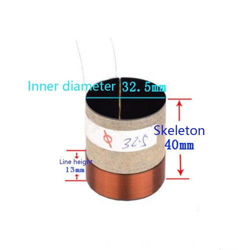 32.5mm 8ohm 8Ω Black Aluminum Skeleton Bass Voice Coil Speaker ...