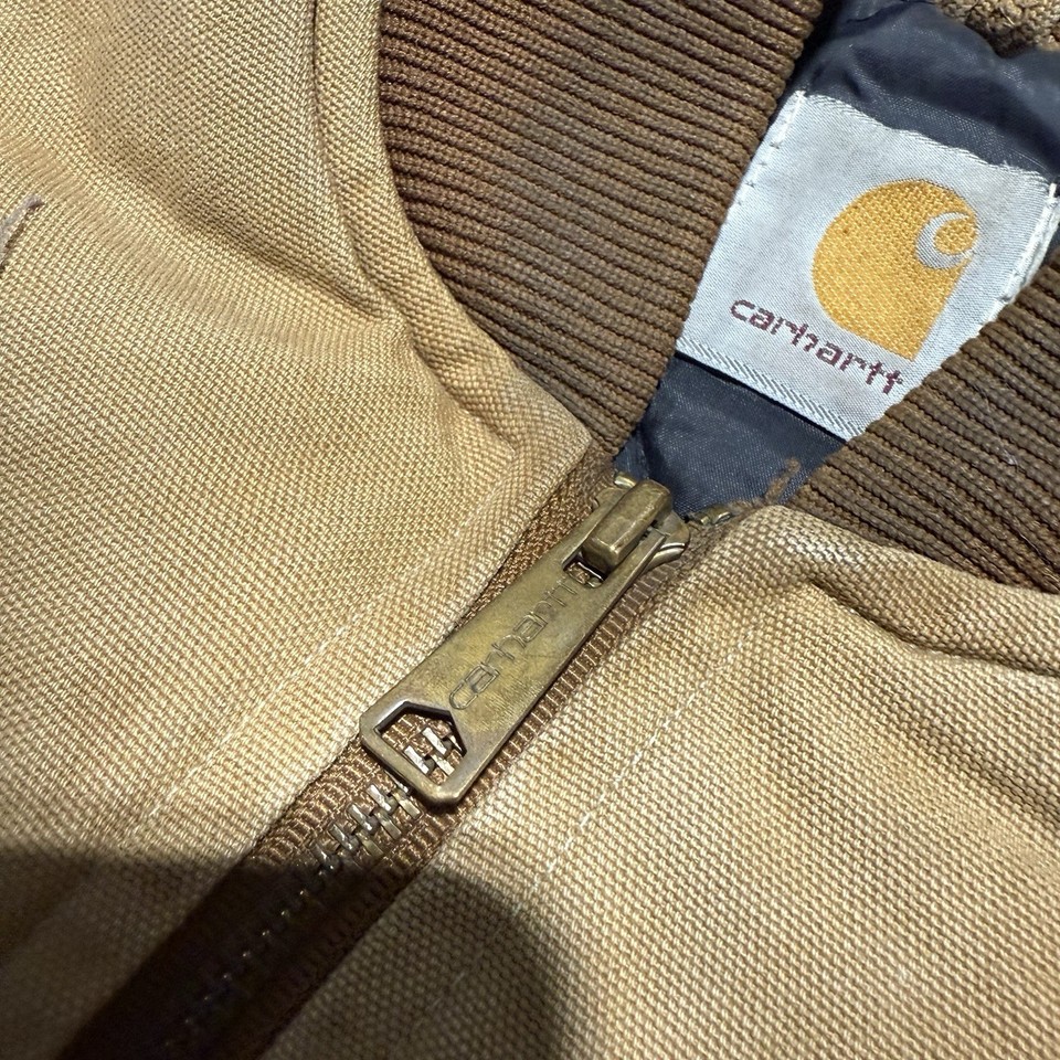 Carhartt Duck Canvas Work Vest Quilted Lined Brown USA Made M | eBay