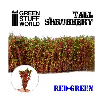 Green Stuff World Terrain Tall Shrubbery - Red/Green New | eBay
