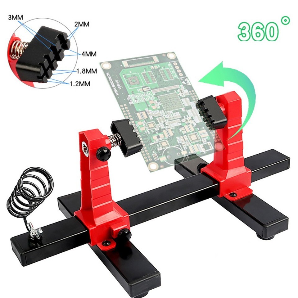 Circuit Board Holder Soldering Clamp Welding Bracket Adjustable Opening ...