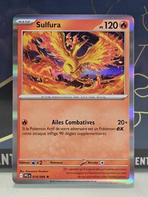 Carte Pokémon HOLO Sulfura 014/094 PFL Flammes Fantasmagoriques FR NEUF ...
