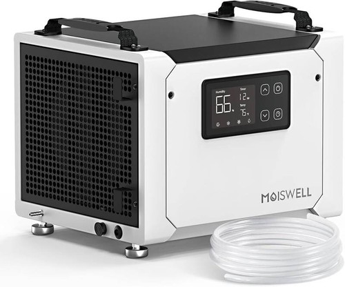 Moiswell 70 Pints Commercial Dehumidifier with Pump Portable Crawl ...