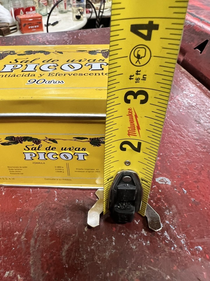 Vintage Picot Metal Sign Box México Sal De Uvas Picot 90 Anniversary | eBay