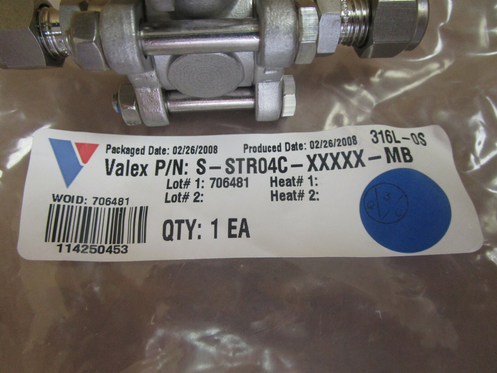 Valex Stainless S/S Steel Ball Valve S-STR04C-XXXXX-MB 706481 1/2" New ...