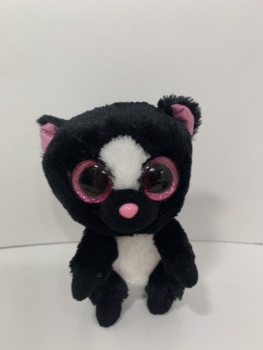 Ty Beanie Boos small plush Flora skunk 2017 stuffed animal black pink ...
