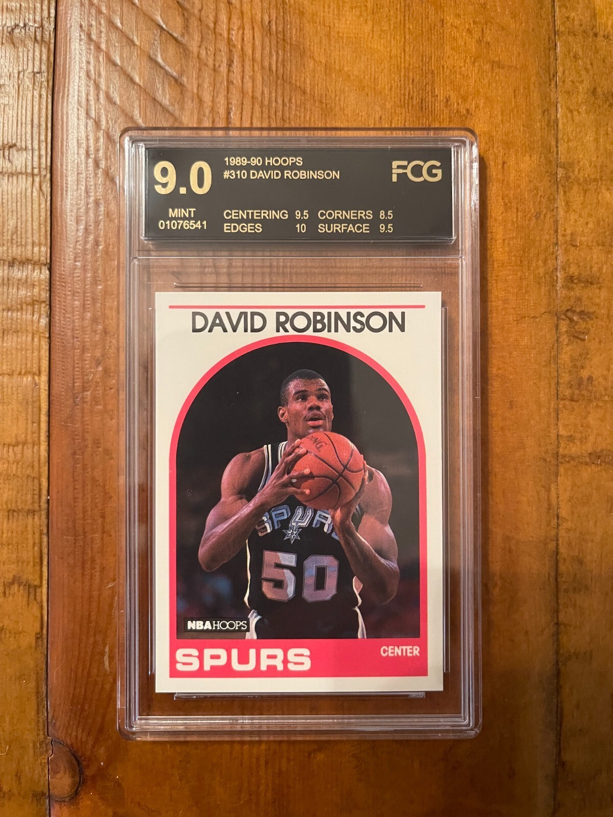 1989-90 NBA Hoops David Robinson Rookie Card #310 FCG MINT 9 GRADED 4 ...
