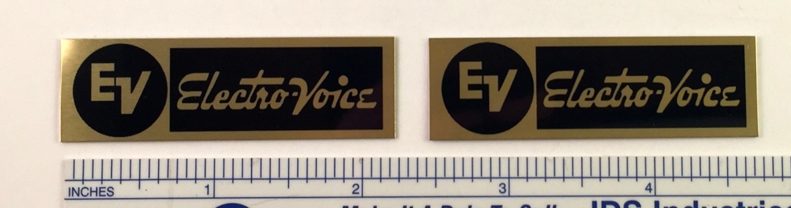 EV Electro-Voice ElectroVoice Speaker Badge Logo Emblem PAIR GOLD | eBay