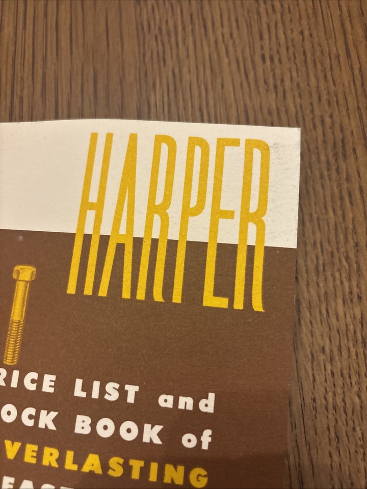 Vintage Harper Steel Sales Corp. Chicago IL Price & Stock 1951 ...