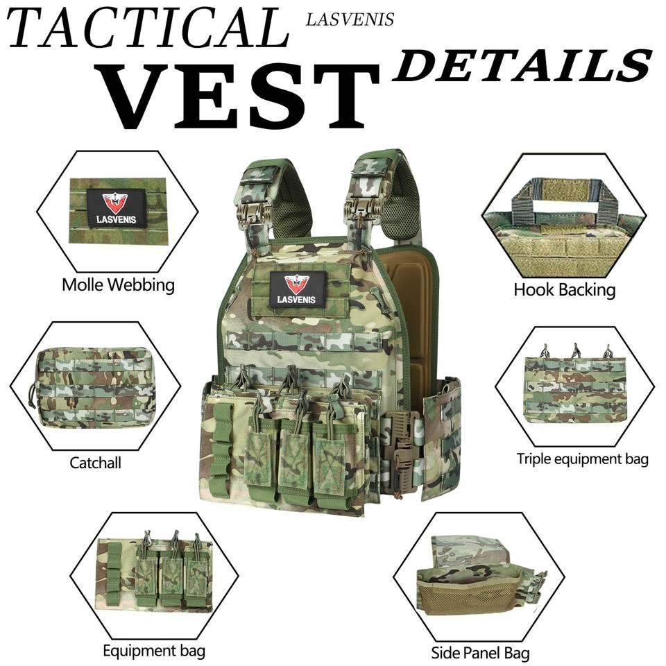 Quick Release Tactical Vest Lightweight Vests Adjustable Tactical Vest ...