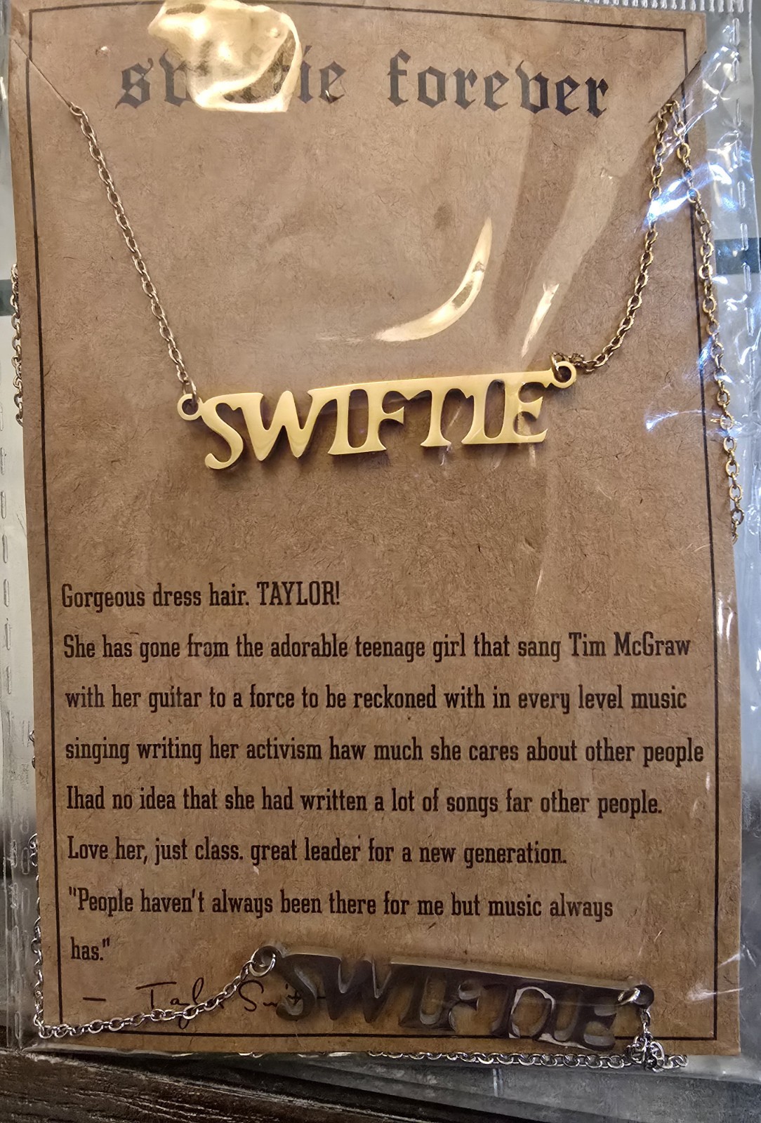 New Taylor Swift Swiftie Forever Friendship Necklaces Gold Tone ...