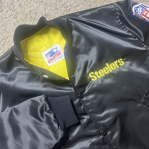 Pittsburgh Steelers Vintage 80s Satin Starter Jacket NFL Football Men’s ...