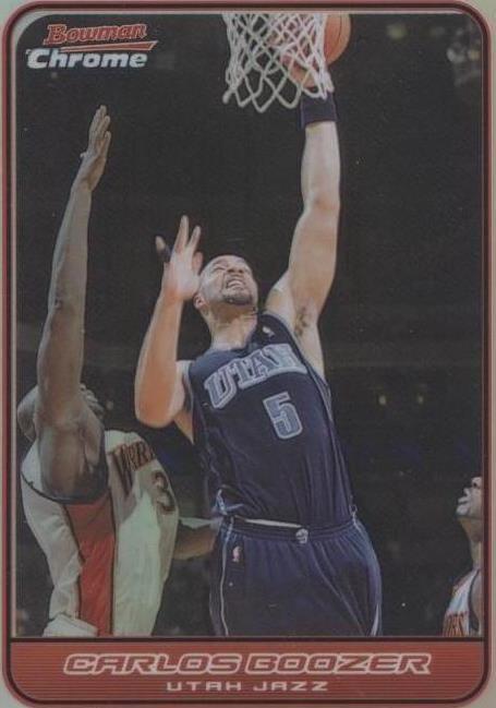 2006-07 Bowman Draft Picks & Stars - Chrome Carlos Boozer #61 Refractor ...