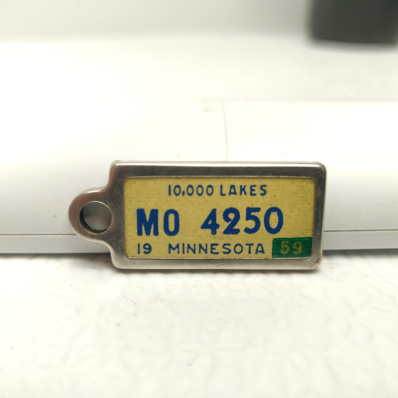 RARE VTG Disabled Veterans Mini License Plate Key Chain Ring MINNESOTA ...