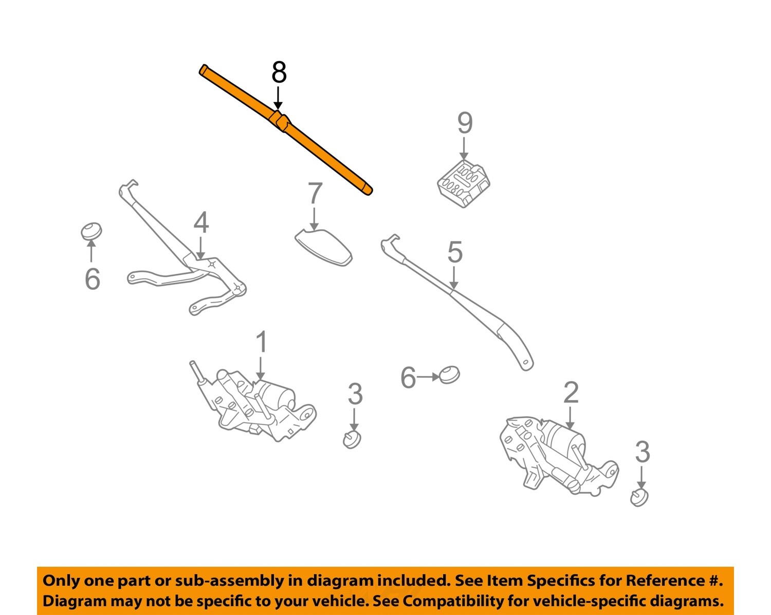 MERCEDES OEM 07-14 C63 AMG Windshield Wiper Components-Blade Left ...