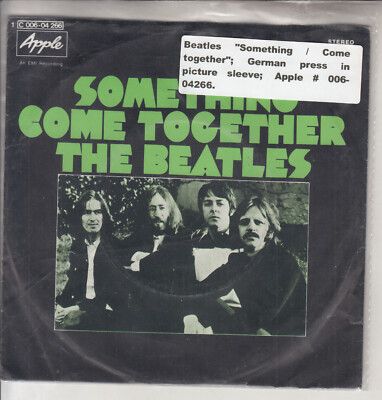 THE BEATLES Something & Come together PICTURE SLEEVE GERMANY 45 7 ...