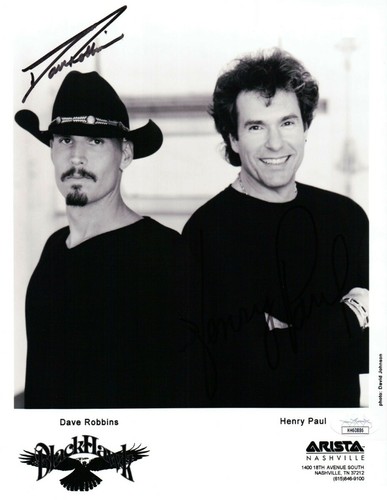 Dave Robbins Henry Paul Signed Autographed 8X10 Photo Blackhawk JSA ...