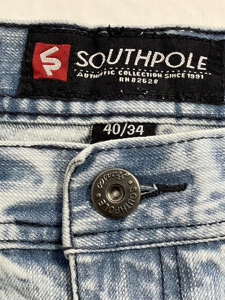Southpole Authentic Collection 40 x 34 Acid Wash DESTROYED Tapered ...
