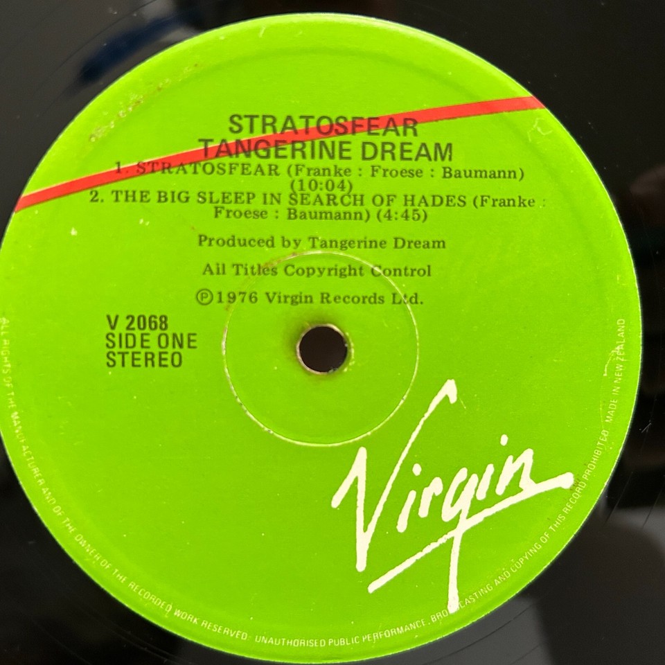 Tangerine Dream Stratosfear LP Album 1981 U.K. Reissue V2068 VG- | eBay