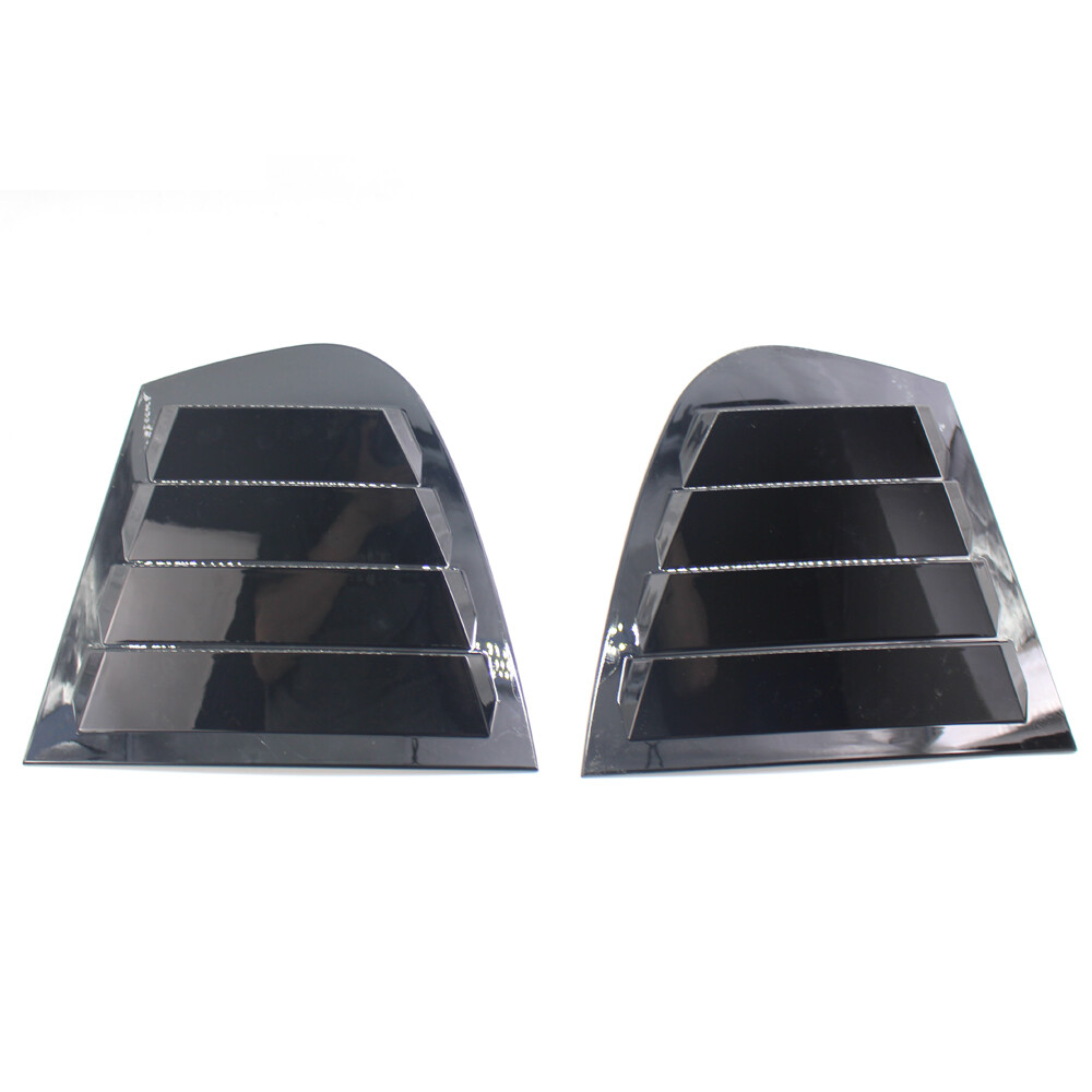 Rear Triangular Window Louvers ABS Plastic Shiny Black Fit BMW 3Series ...