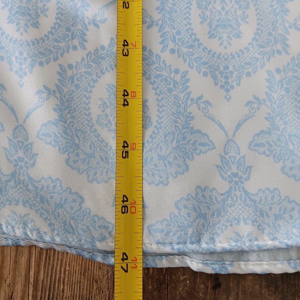 NWT Miss Elaine Blue White Floral Granny Nightgown LS Size XL Lace Trim ...