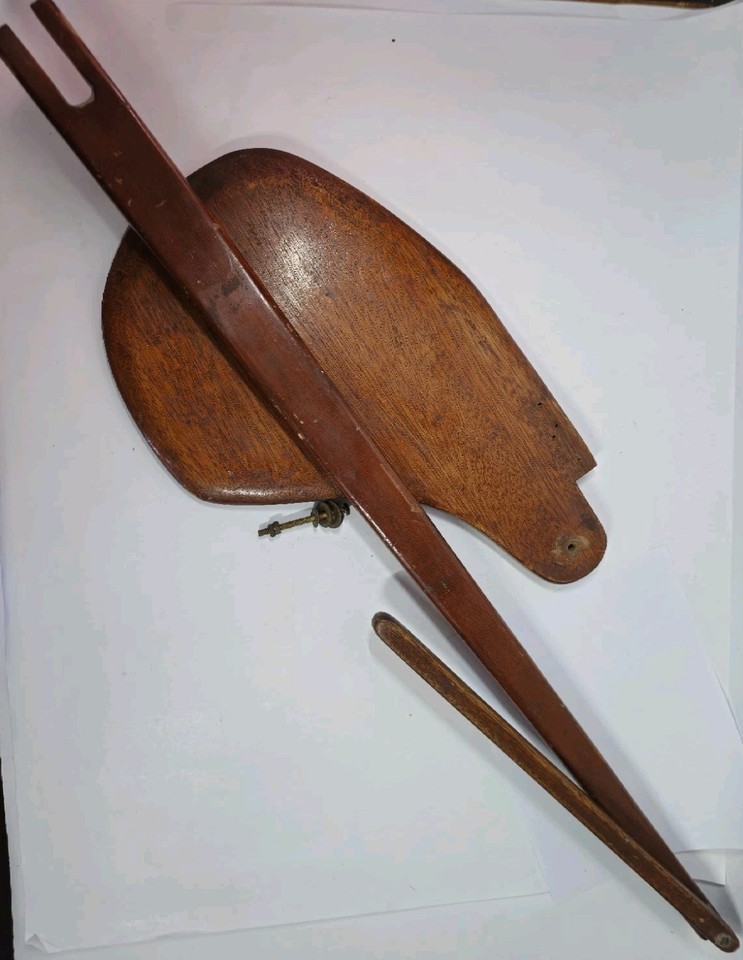 Vintage Wooden Sailboat Rudder Blade & Tiller Lake House Cabin Sports ...
