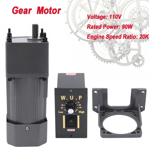 20K 90W Speed Rectangular Small Gear Motor With Gear Controller ...