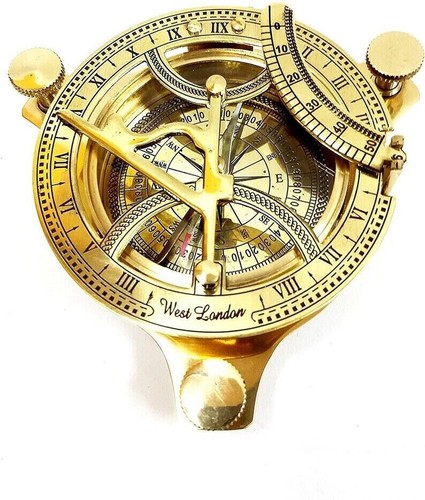 Personalized Sundial Compass 4.5" Big Vintage Nautical Marine Compasses ...