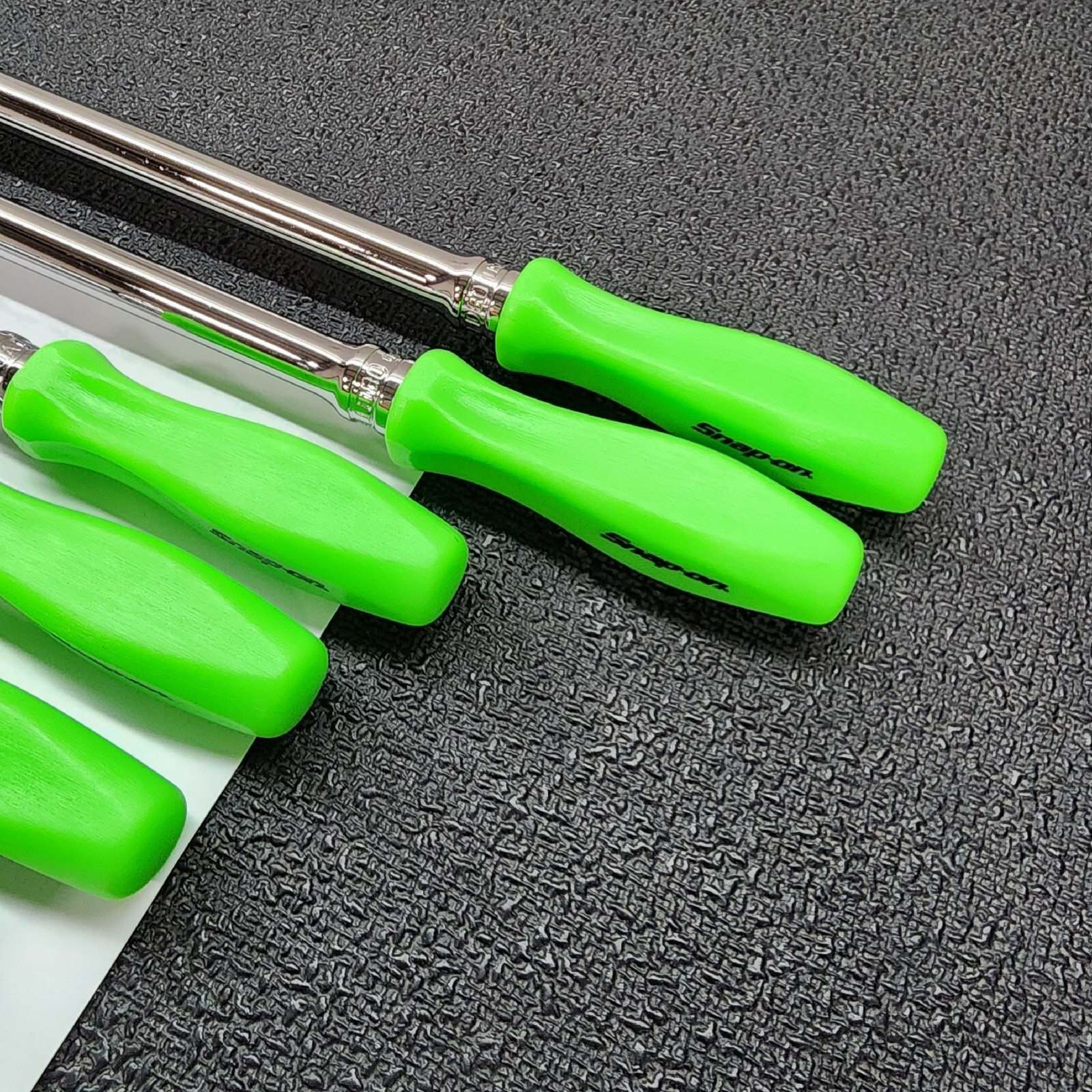 Snap-on Tools NEW 8pc GREEN Hard Handle 3/8" Drive Fixed/Flex-Head ...