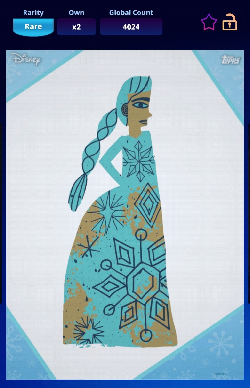 Topps Disney Collect Digital Frozen Sister's Day Geometric ELSA | eBay
