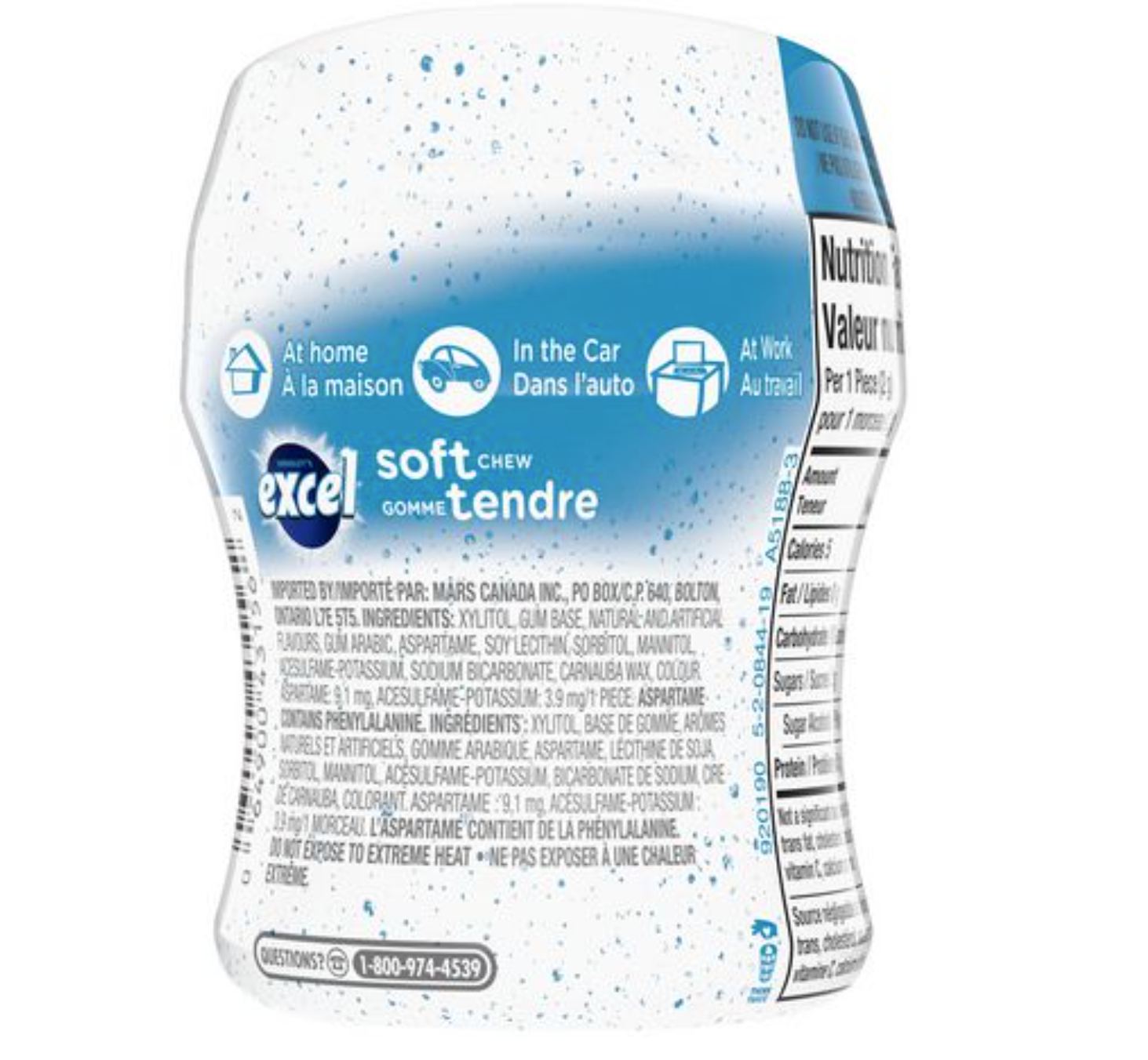 Excel Soft Chew Peppermint Sugar-Free Gum (40 Each) - PACK OF 2 - FROM ...