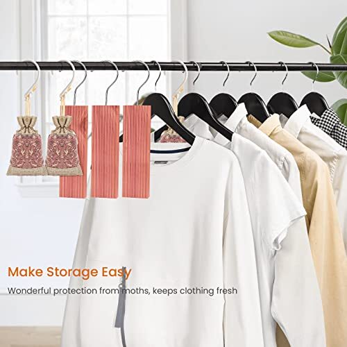 Cedar Blocks for Clothes Storage Cedar Sachets with Hanging Hooks Set ...