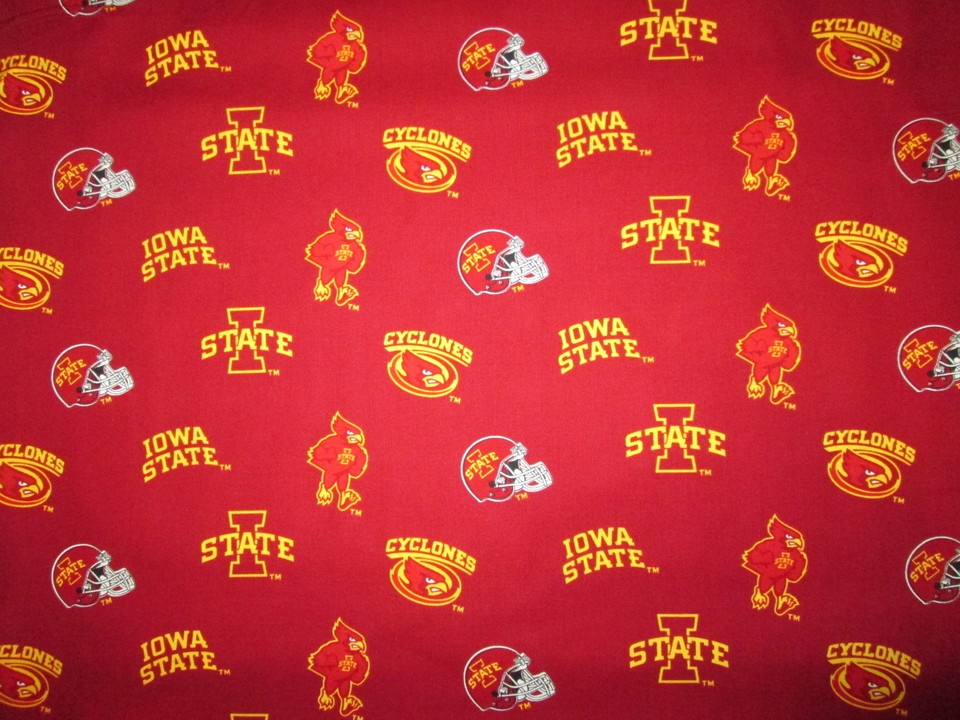 IOWA STATE CYCLONES OVERALL COTTON FABRIC FQ | eBay