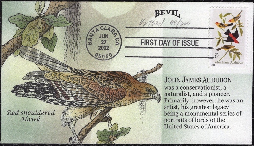 KENDAL BEVIL Hand Drawn, Hand Painted : 2002 Bird Expert, John James ...