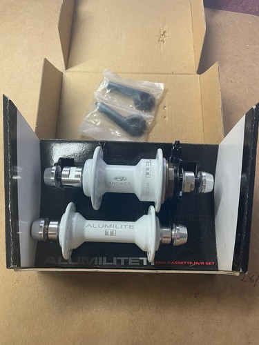 Answer BMX Alumilite Mini Hub 28h - White with Titanium Driver | eBay