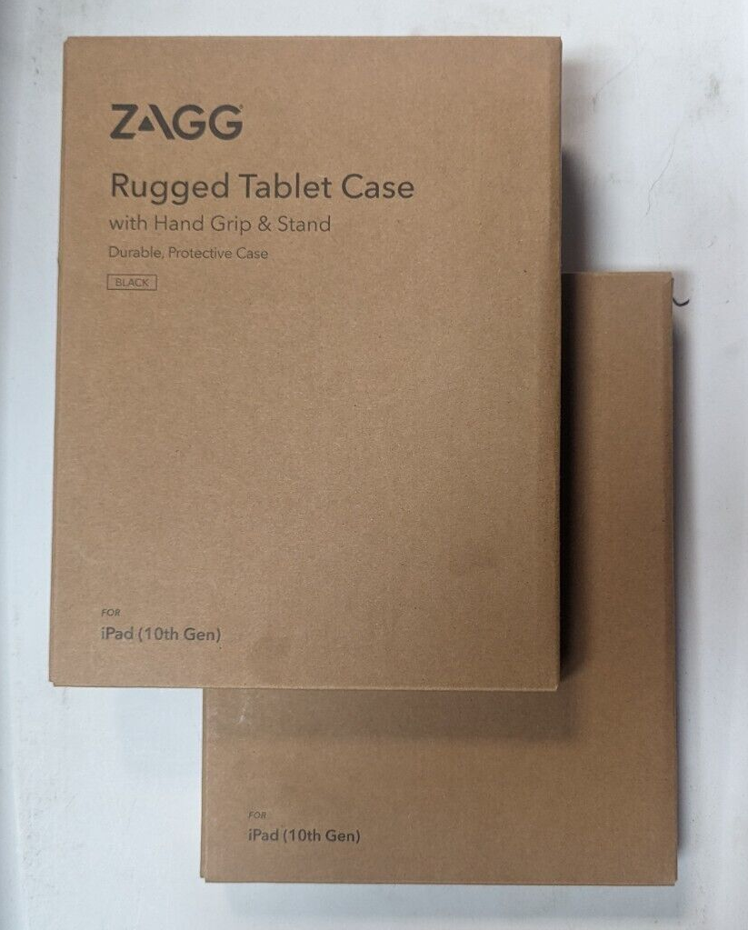 LOT OF 2 ZAGG iPad (10th Gen) Rugged Tablet Case w/ Hand Grip & Stand ...