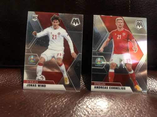 2021 Panini Mosaic Jonas Wind RC # 38 / Andreas Cornelius # 34 Denmark ...
