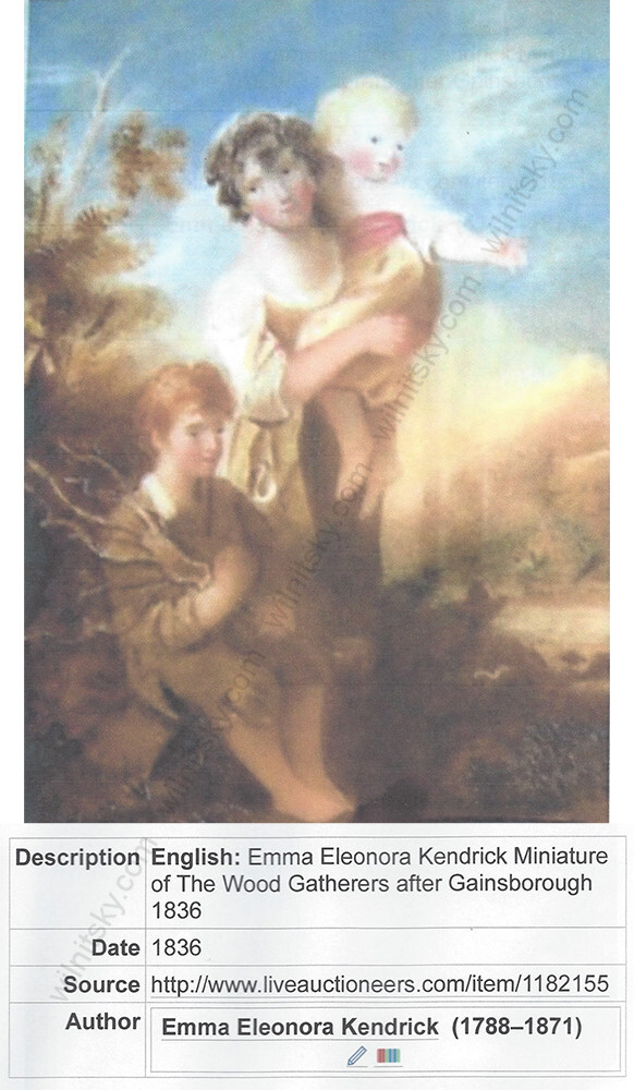 Miss Emma Eleonora Kendrick "Young lady with her little child", large ...