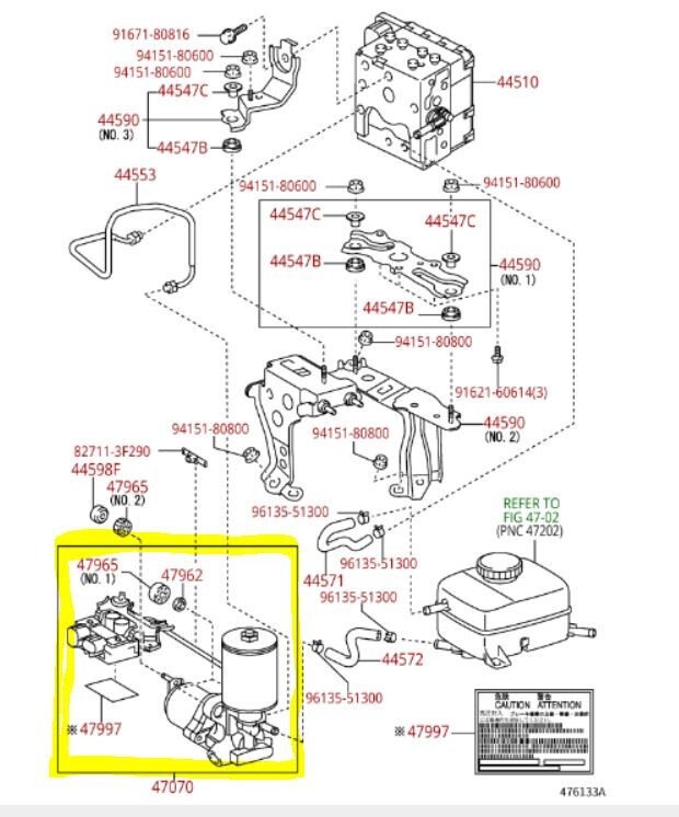2008-2010 TOYOTA HIGHLANDER HYBRID GENUINE OEM NEW BRAKE BOOSTER PUMP ...