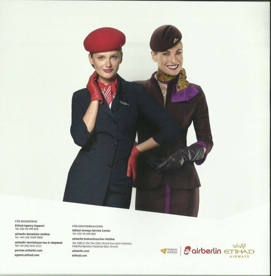 AIR BERLIN ETIHAD AIRWAYS AIRLINES PROFILE SERVICES BROCHURE A330 B787 ...
