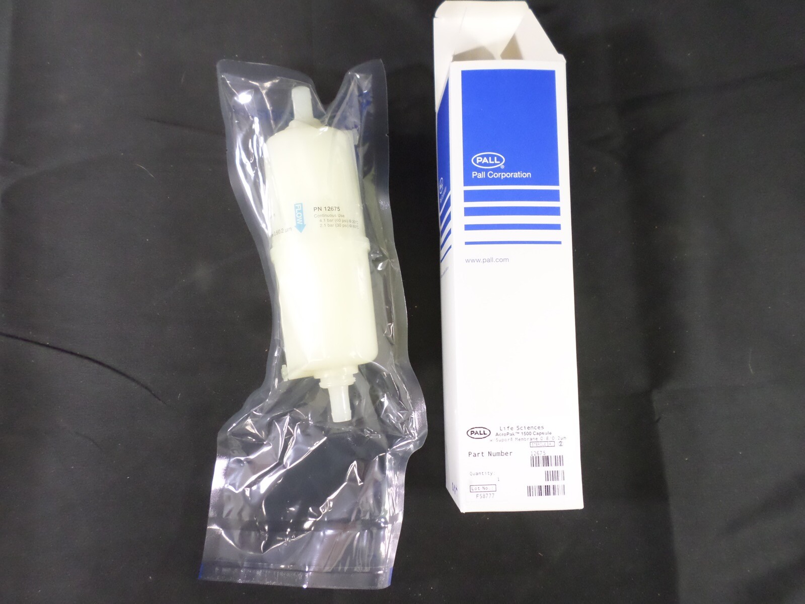 PALL 0.8/0.2 µm AcroPak 1500 w/ Supor Membrane Capsule Filter 12675 (1 ...