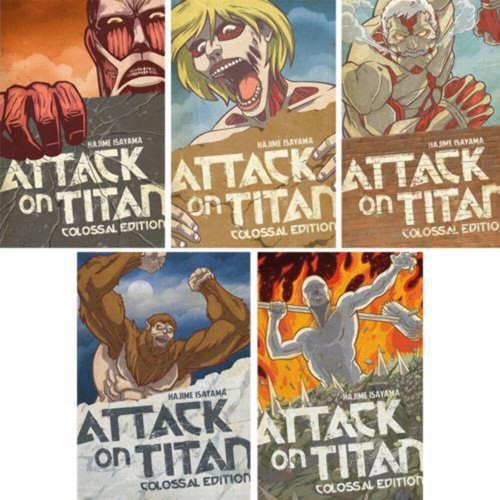 Attack on Titan: Colossal Editions - All 5 XL Sized Volumes by Hajime ...