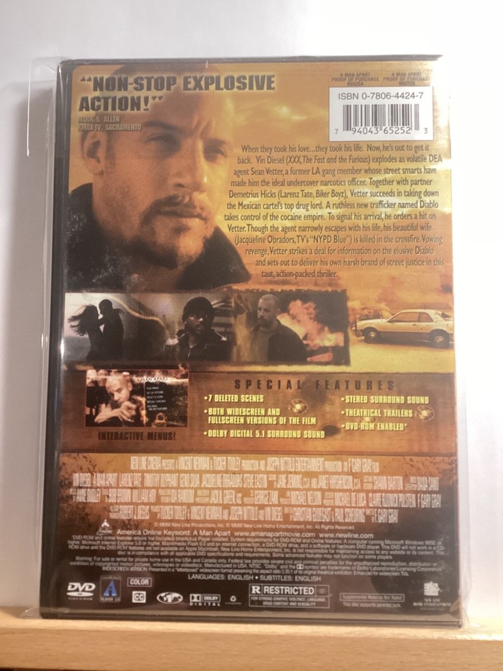 A Man Apart (DVD, 2003) Vin Diesel - Timothy Olyphant 794043652523| eBay