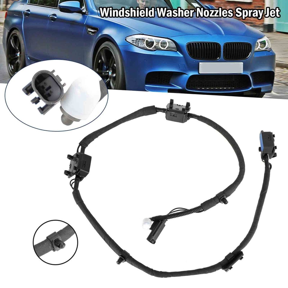 WINDSHIELD WASHER NOZZLES SPRAY JET 61667205117 61667205118 FOR BMW F10 ...