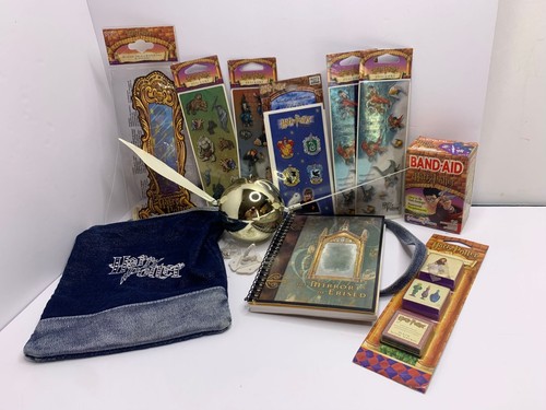 Lot Of 14 Vtg Harry Potter Items, Stickers, Snitch, Bandaids, Purse ...
