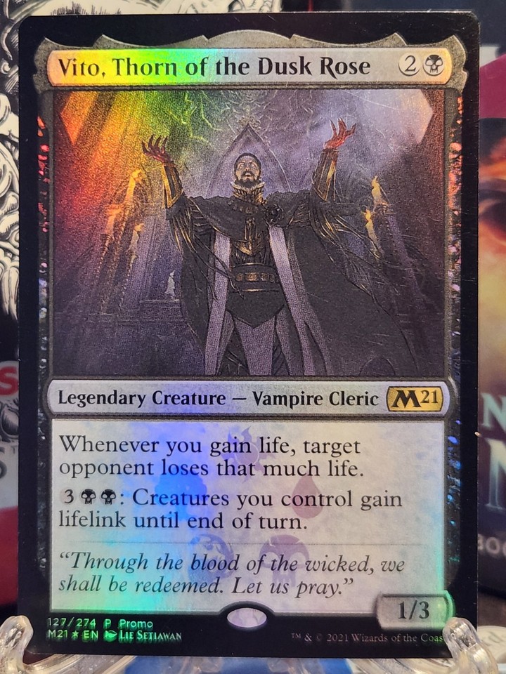 Vito, Thorn of the Dusk Rose - M21 (Core Set 2021) #127 MTG Magic Foil ...